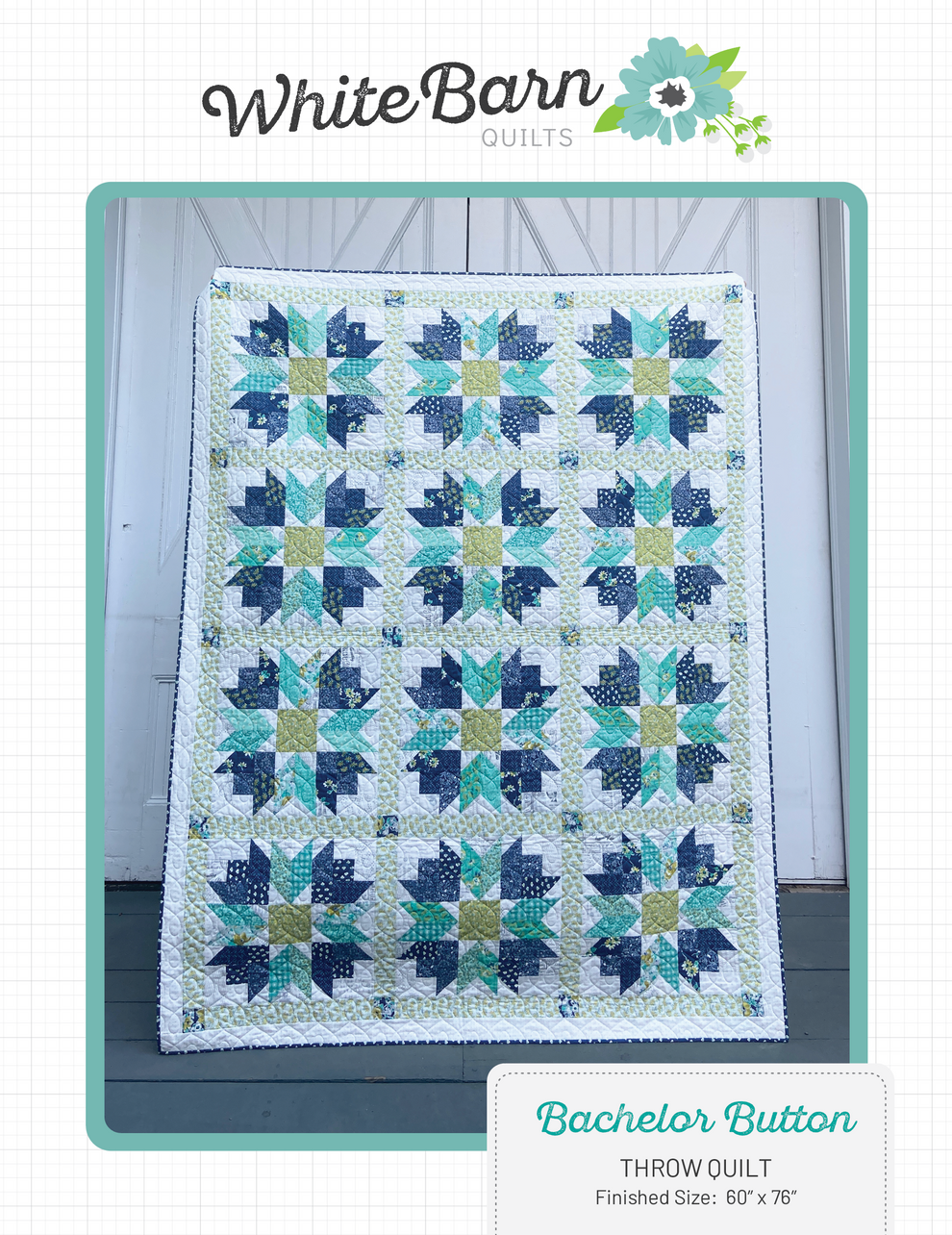Bachelor Button PDF Pattern – White Barn Quilts