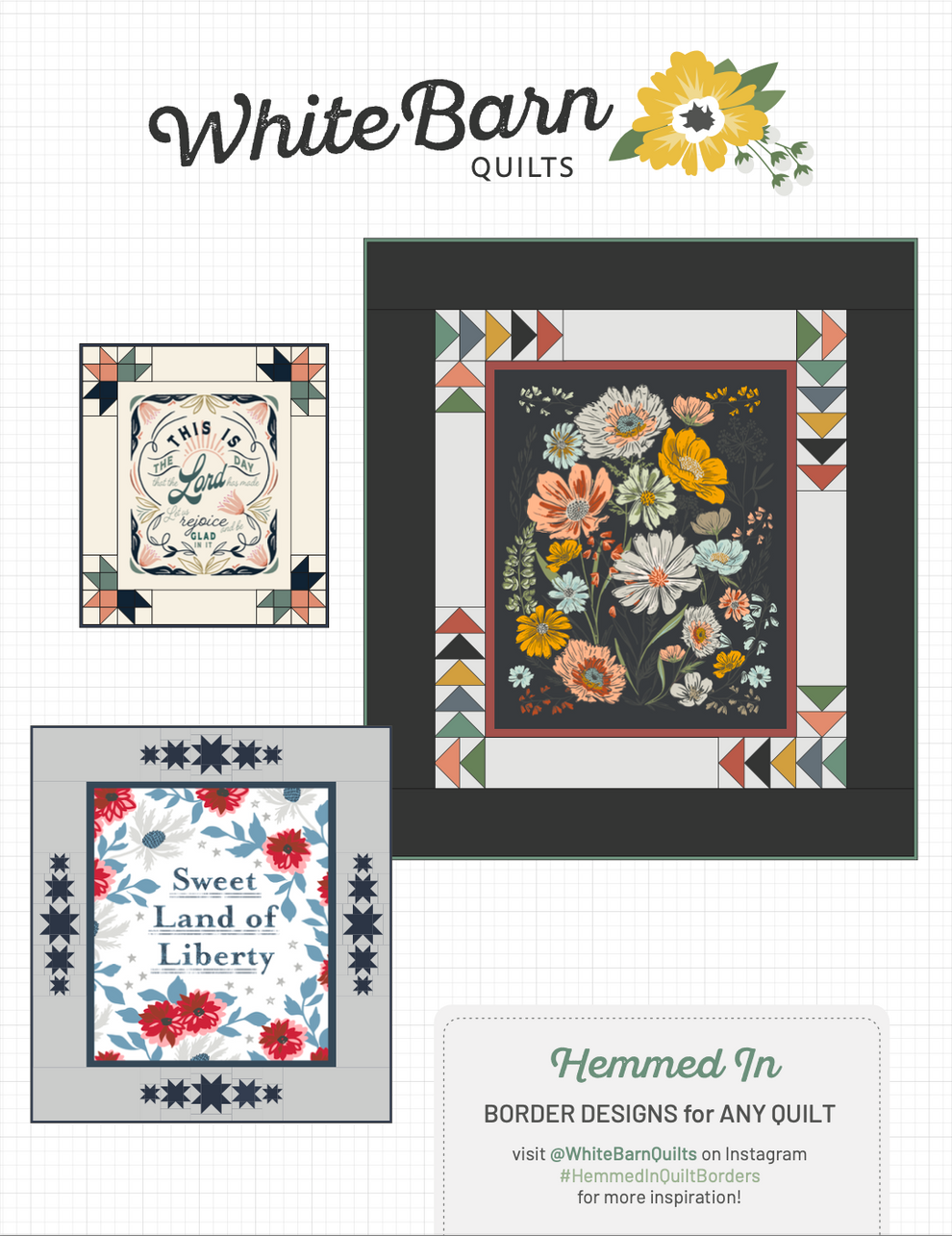 Hemmed In Quilt Borders PDF Pattern – White Barn Quilts