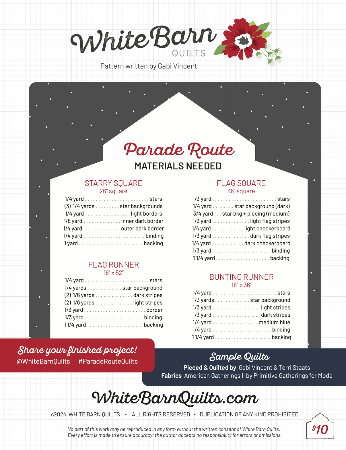 Parade Route PDF Pattern – White Barn Quilts