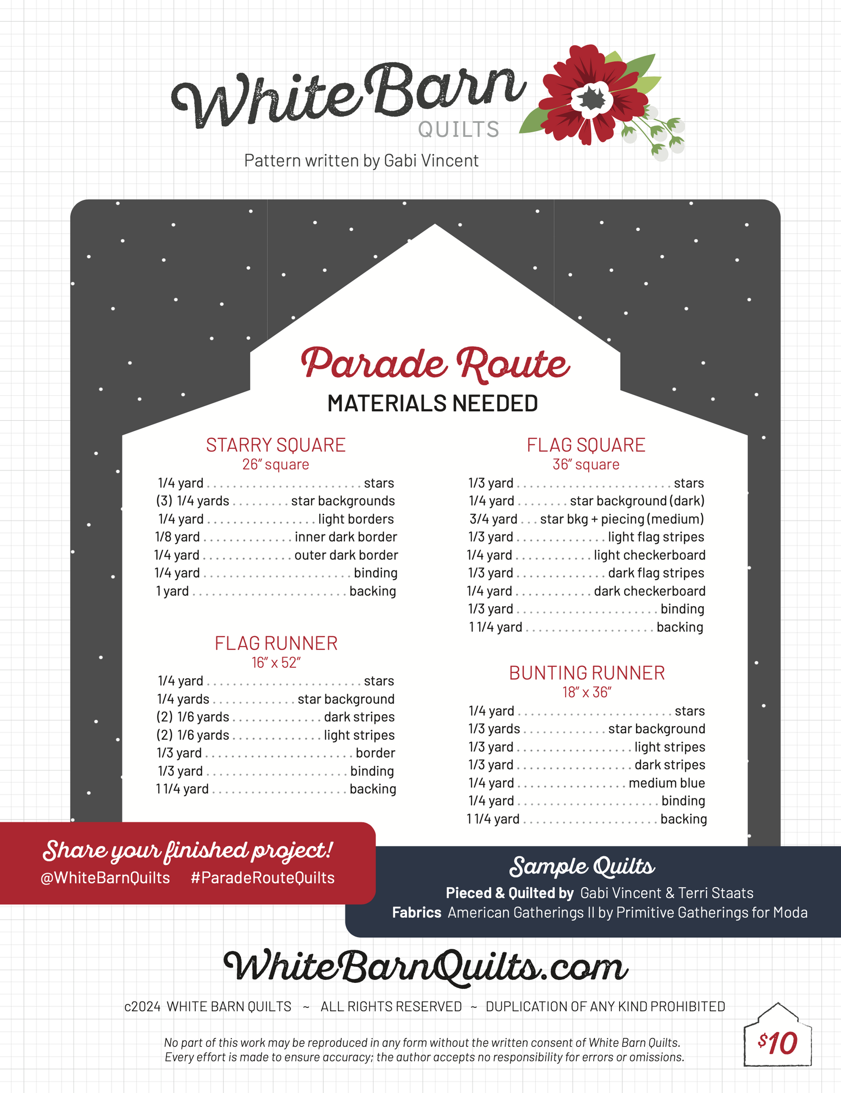 Parade Route PDF Pattern – White Barn Quilts